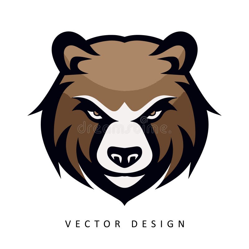 Bear Minimalist Elegant Vector Design AI Generated Stock Vector - Illustration of identity, head ...