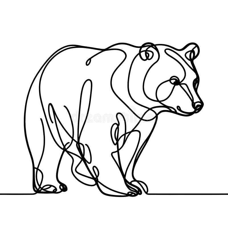 A Bear in Motion on a White Background is Depicted through a Continuous ...