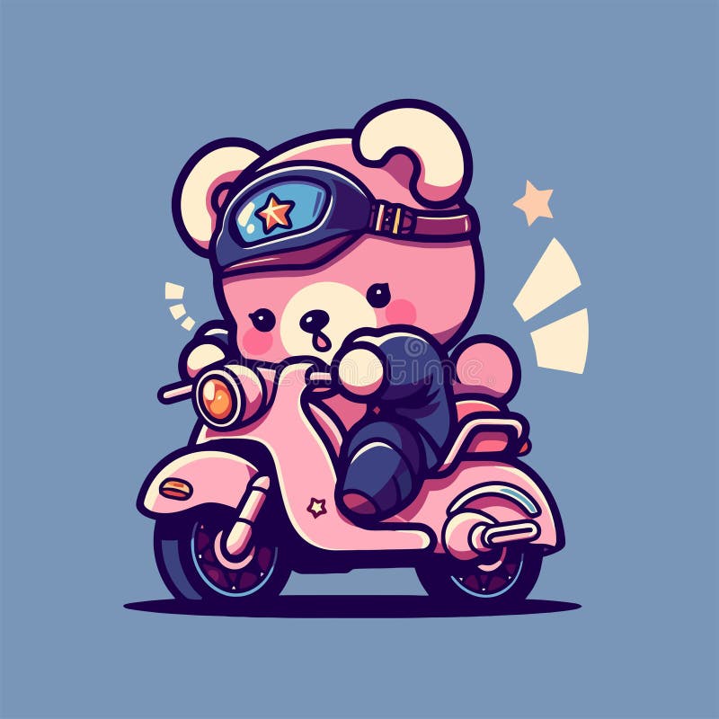 Cartoon Bear Motorcycle Stock Illustrations – 473 Cartoon Bear ...