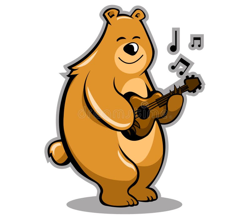 Bear Musician stock vector. Illustration of guitarist - 54613314