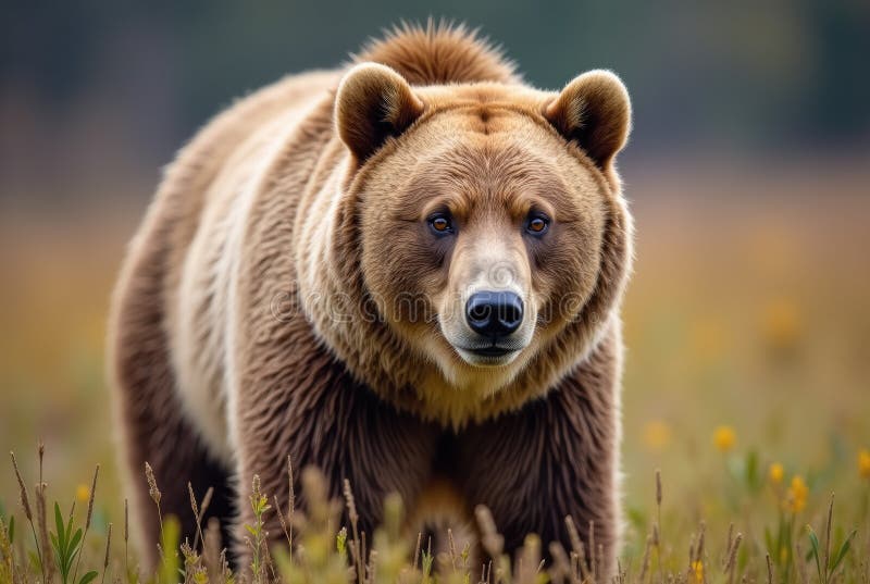 Bear in Natural Environment, AI-generated Stock Illustration ...