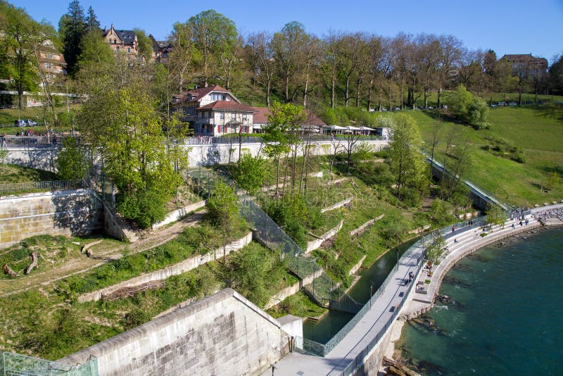 Bear Park and River Aar in Berne, Switzerland Editorial Photo - Image ...