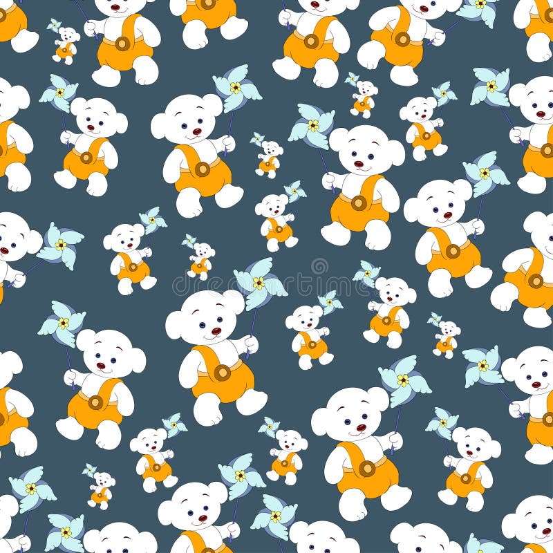 Bear pattern stock vector. Illustration of hand, drawing - 74513883