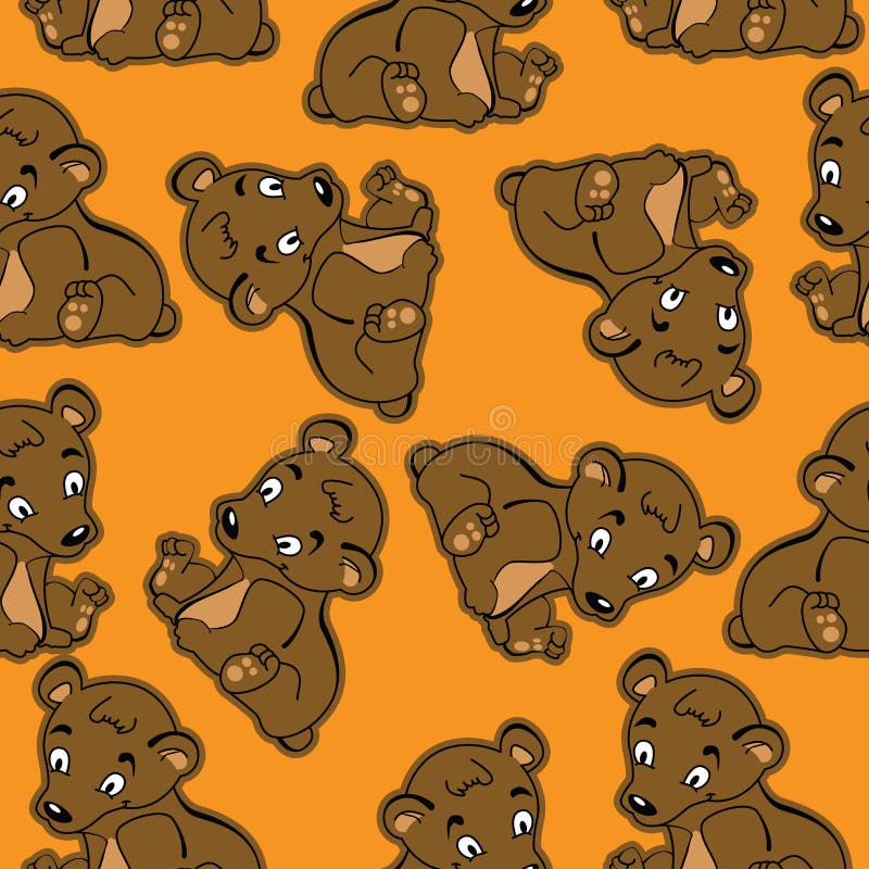 Bear pattern stock illustration. Illustration of tile - 93980112