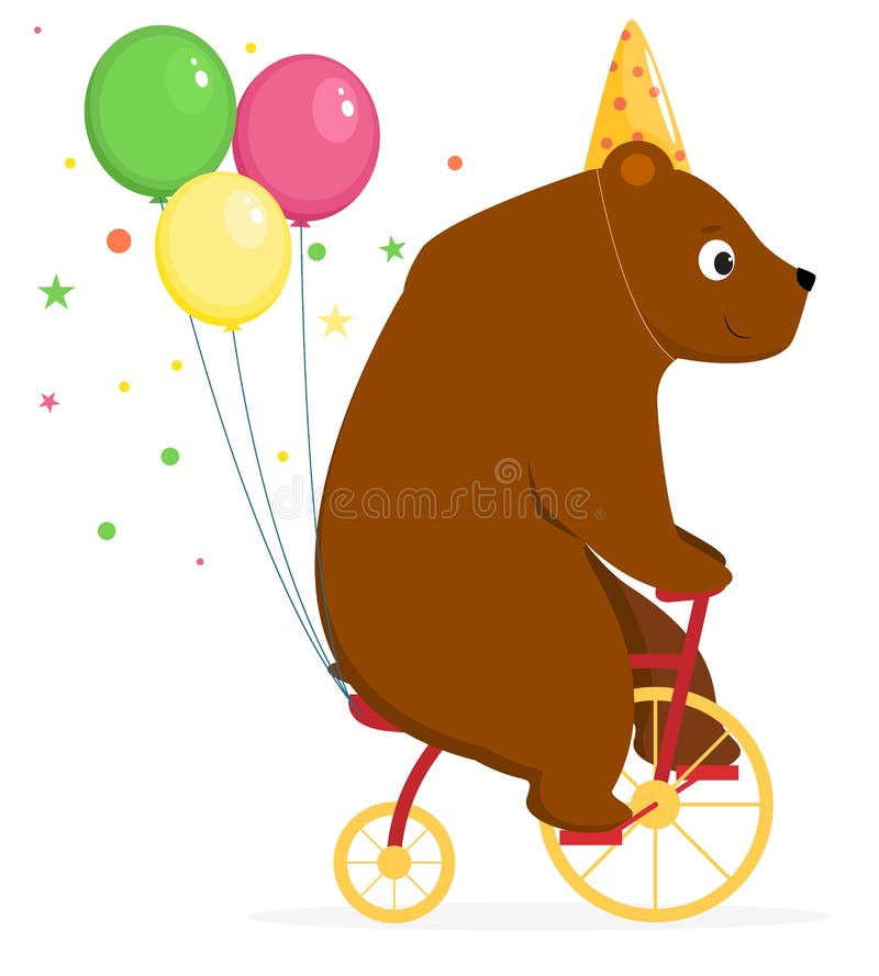 Bear Performs a Circus Trick. Stock Vector - Illustration of flat ...