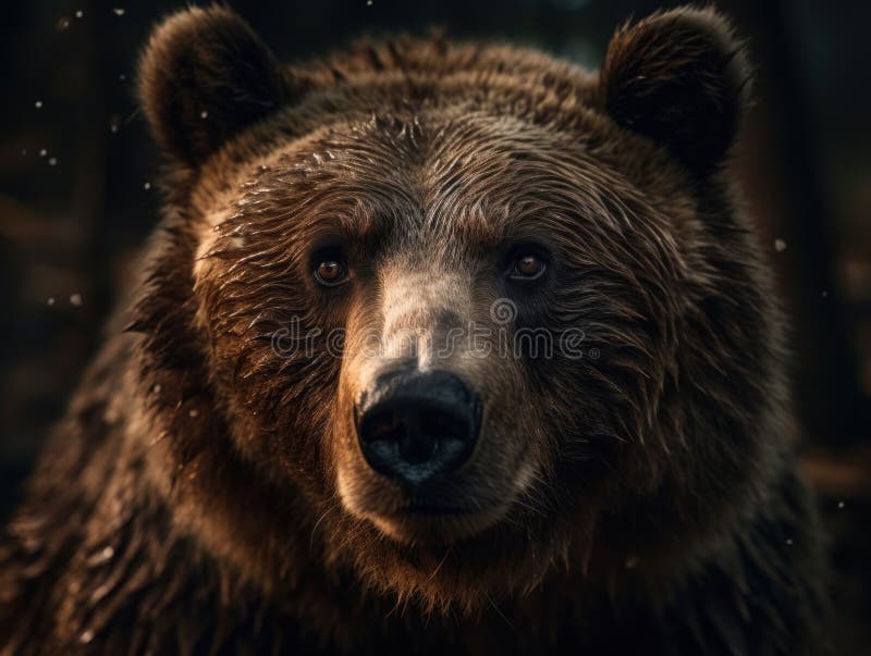 Bear Portrait Created with Generative AI Technology Stock Illustration ...
