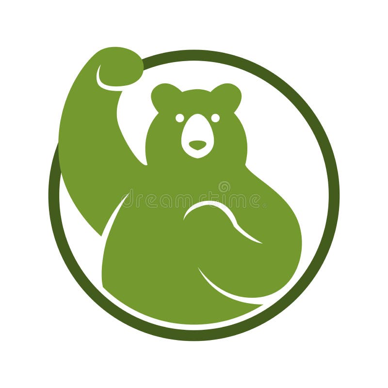 Bear Raising Hands Symbol of Freedom Logo Stock Vector - Illustration ...