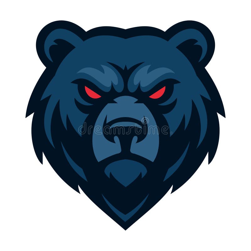 Bear S Head in a Bold, Graphic Style. Stock Illustration - Illustration ...