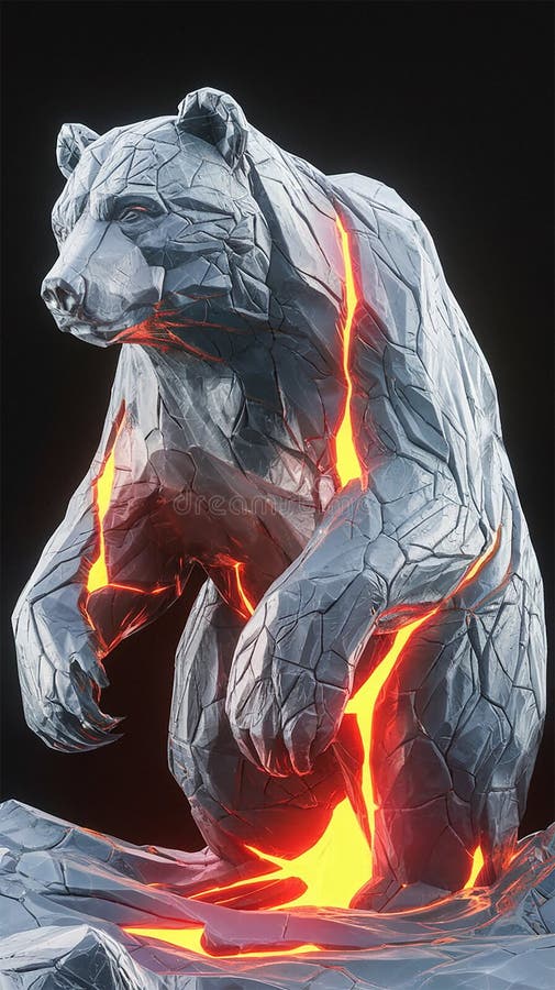 A Bear Sculpted from a Harmonious Combination of Cold, Unbending Stone ...