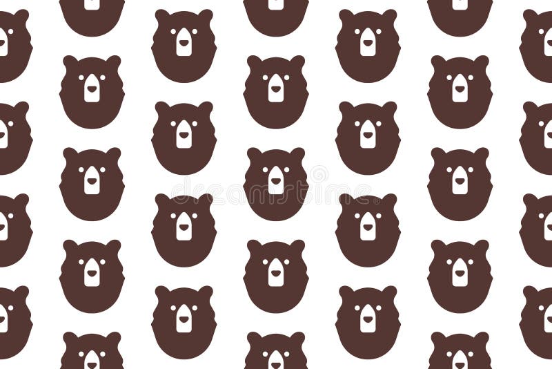 Bear Seamless Pattern Design. Vector Pattern Template. Repeating ...