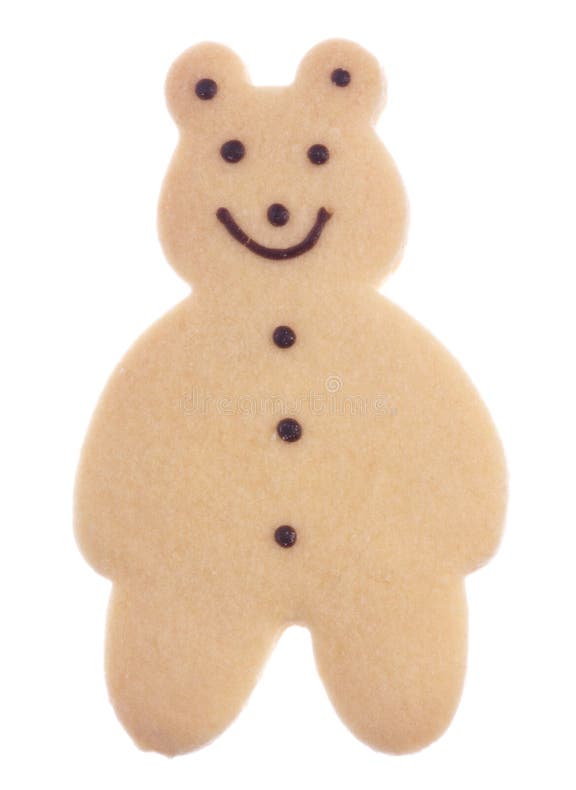 Bear Shaped Biscuit Isolated Stock Photo - Image of cookie, baked: 9985250