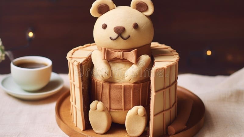 Bear Shaped Sweet Cake Dessert 1695525089267 3 Stock Photo - Image of ...