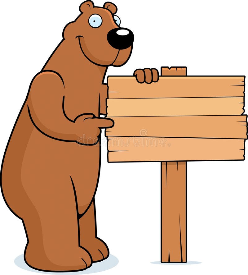 Bear Sign stock vector. Illustration of sign, cartoon - 11832444