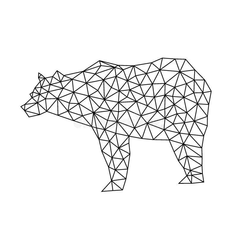 Triangular bear stock vector. Illustration of backgrounds - 44680593