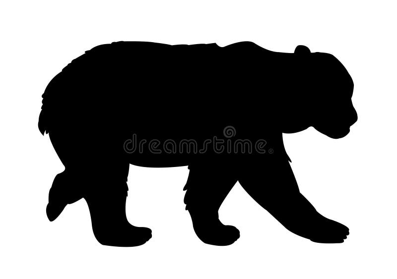 Bear silhouette stock vector. Illustration of mammals - 88289185