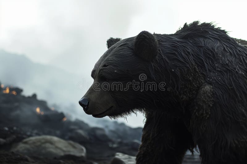Bear with singed fur stock image. Image of rescue, recovery - 307421115