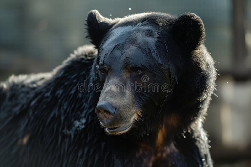 Bear with singed fur stock image. Image of bear, wildlife - 307421119