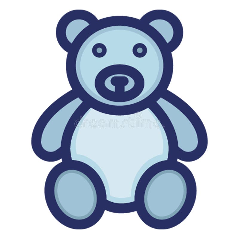 Teddy Bear Colored Vector Icon that Can Be Easily Modified or Edit ...