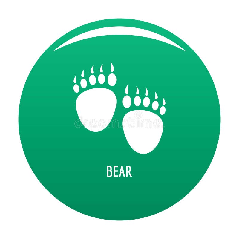 Bear Step Icon Vector Green Stock Vector - Illustration of vector, sign ...