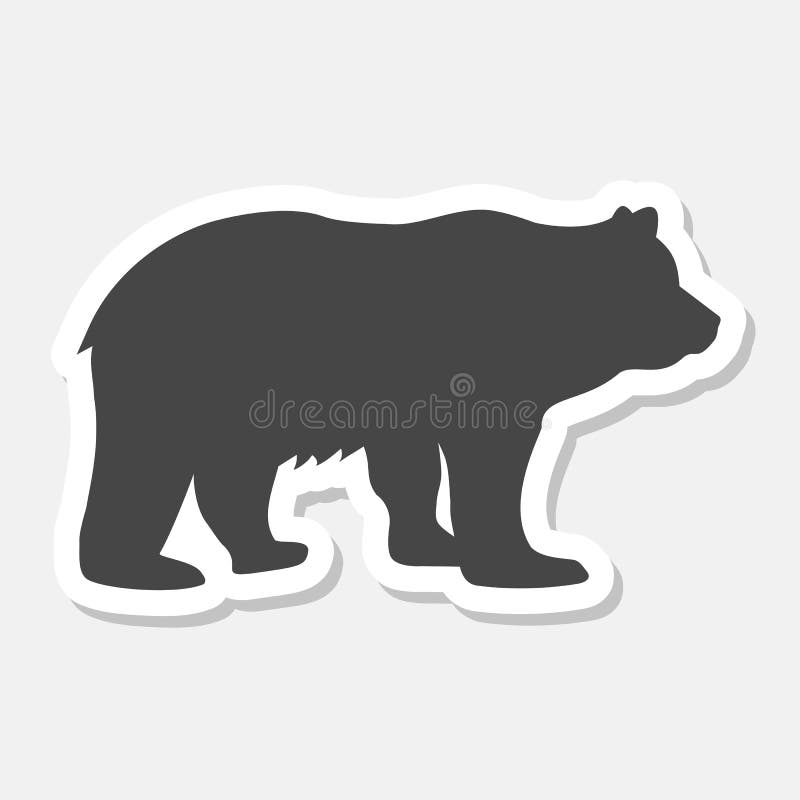Bear sticker stock vector. Illustration of icon, angry - 83693931