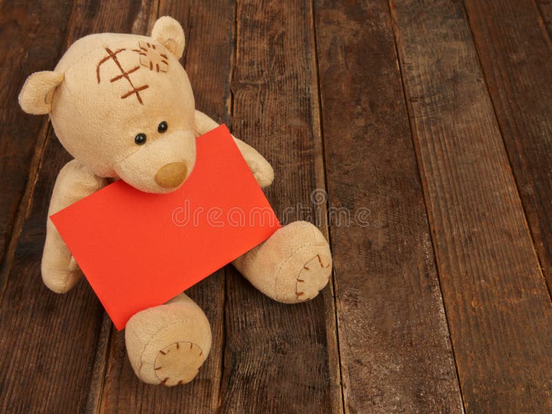 Bear on table stock photo. Image of retro, teddy, wood - 60025922