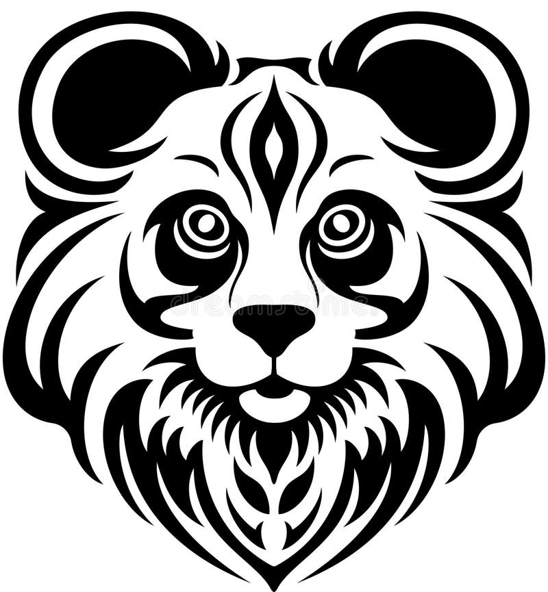 Bear Tattoo. Bear Head. Bear Silhouette Stock Vector - Illustration of ...