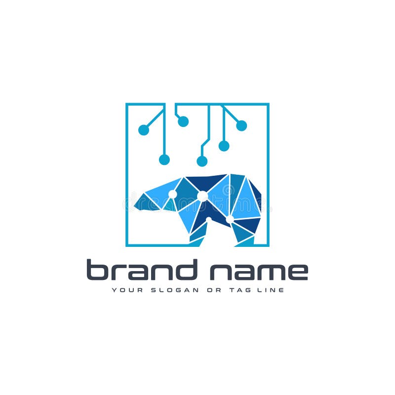Bear Technology Logo Design Vector Stock Vector - Illustration of abstract, icon: 163698460