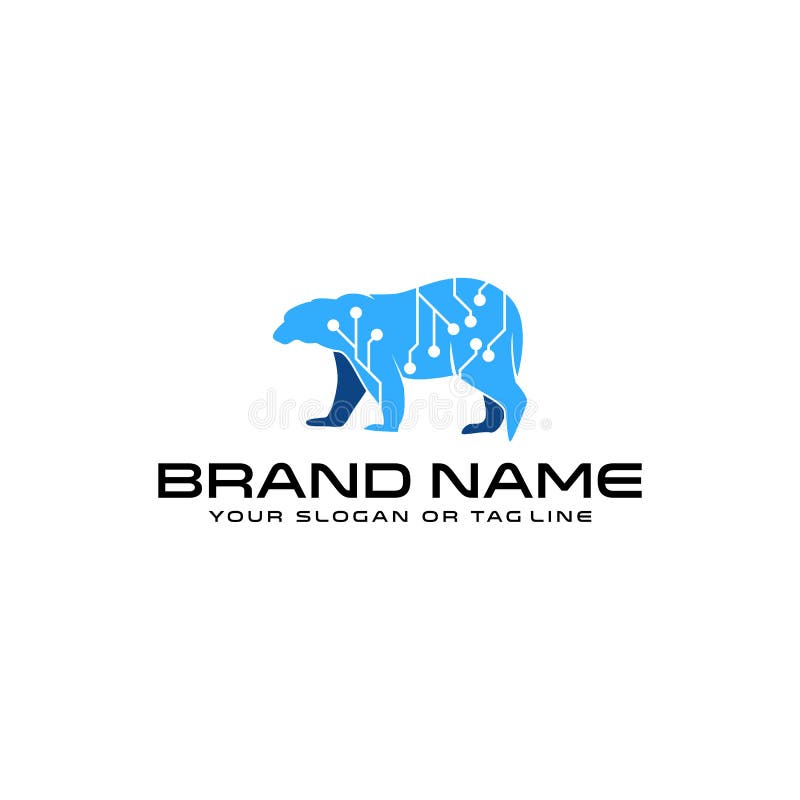 Bear Technology Logo Design Vector Stock Vector - Illustration of ...