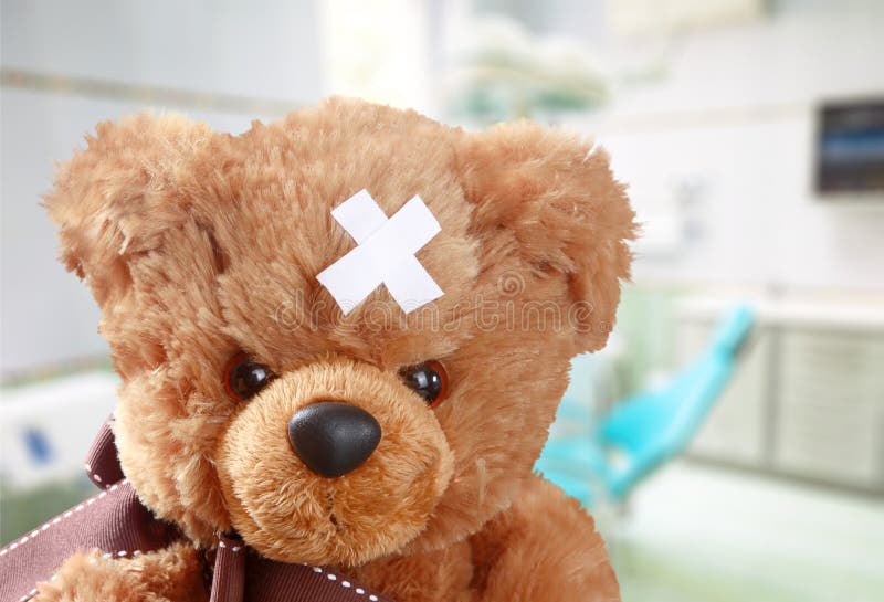 Physical Injured Teddy Bear on Background Stock Photo - Image of cute ...