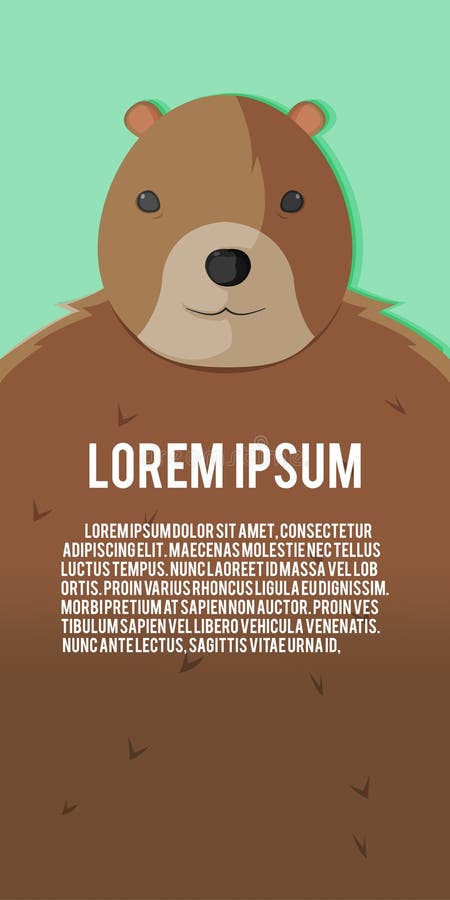 Bear Text Cute Background Template Vector Stock Illustration ...