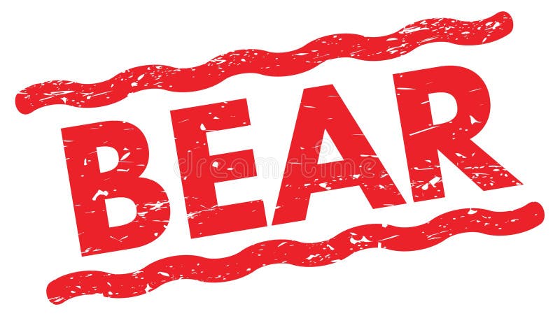 BEAR Text on Red Lines Stamp Sign Stock Illustration - Illustration of ...