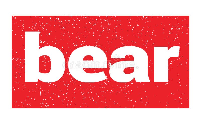 Bear Text Written on Red Stamp Sign Stock Illustration - Illustration ...
