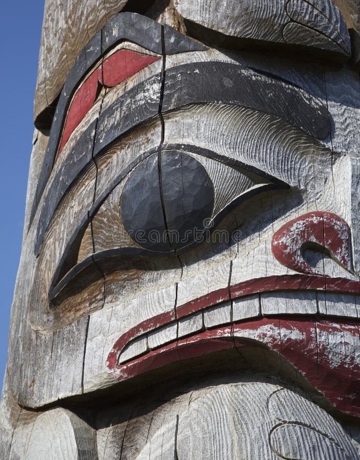 Canadian First Nations Totem Pole Stock Photo - Image of canadian ...