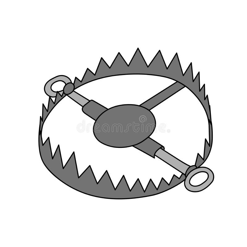 Bear trap stock vector. Illustration of line, conspiracy - 57661227
