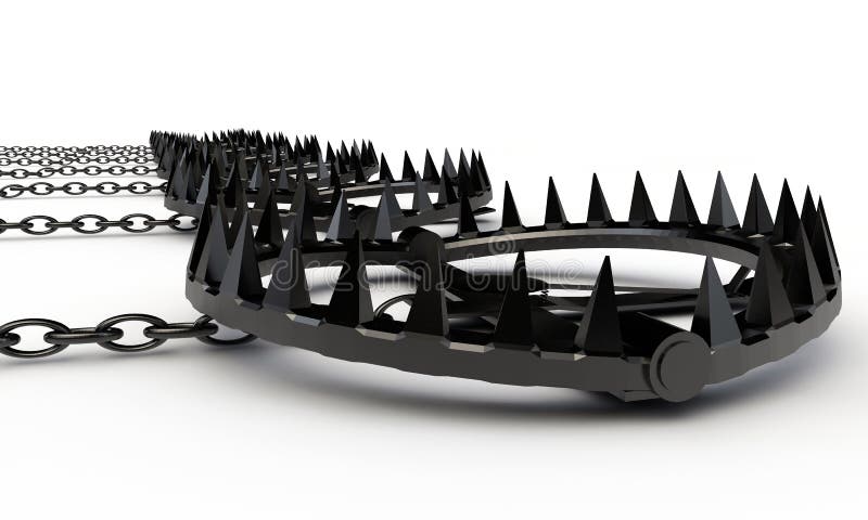 Bear trap stock illustration. Illustration of hunter - 32488809
