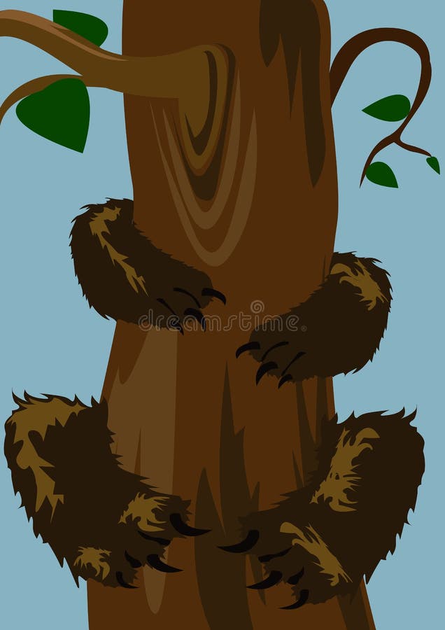 Bear on the tree stock vector. Illustration of bear, wildlife - 58037645