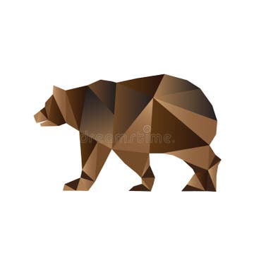 Bear triangles Logo stock vector. Illustration of emblem - 29500786