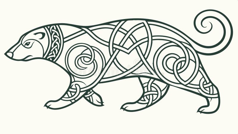 Bear Tribal Design, Animal and Pattern, Bear Silhouette and Art Vector ...