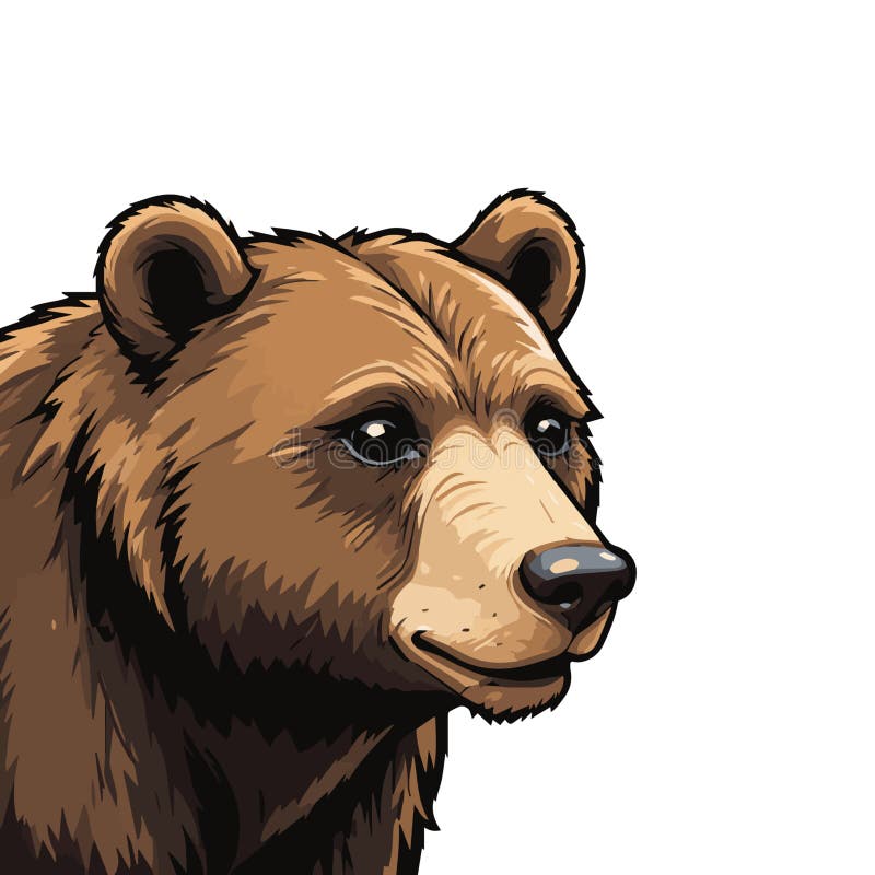 Cartoon Bear Vector Illustration Clean Vector, the Background is a ...