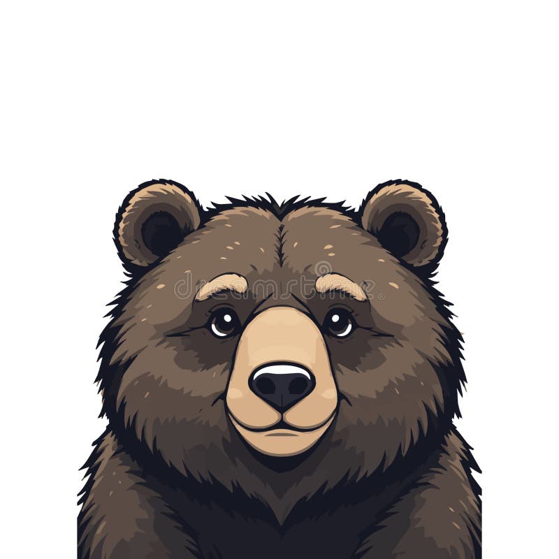 Cartoon Bear Vector Illustration Clean Background White Stock Photos ...