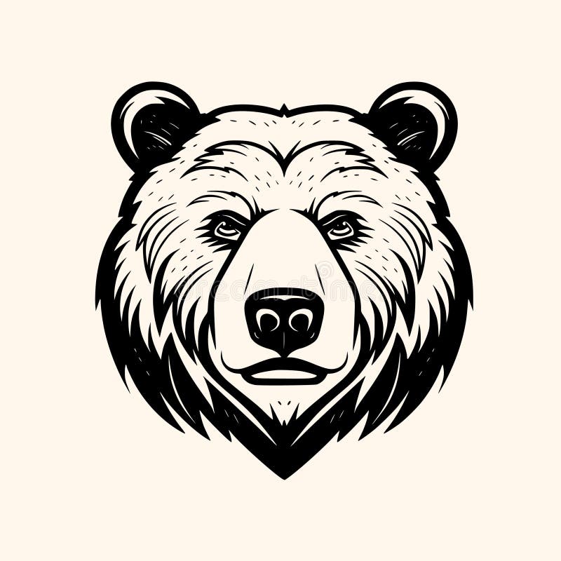 Bear Vector for Logo or Icon, Drawing Elegant Minimalist Style,abstract ...