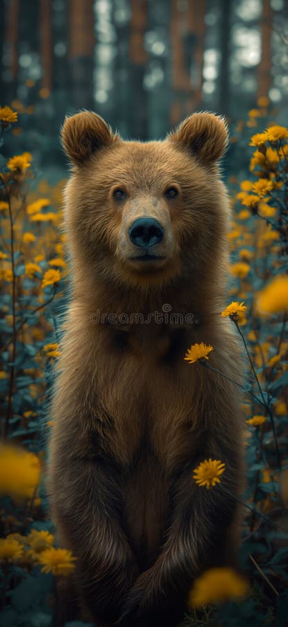 Bear Wallpaper. Bear Poster Stock Illustration - Illustration of poster ...