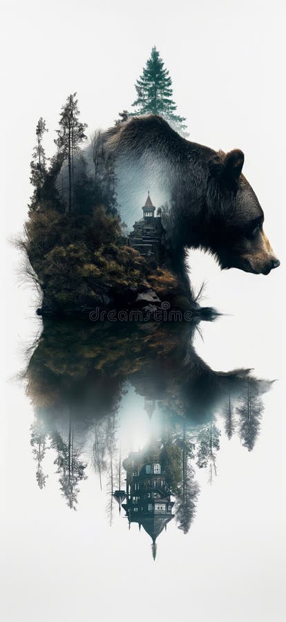 Bear Wallpaper. Bear Poster Stock Illustration - Illustration of animal ...