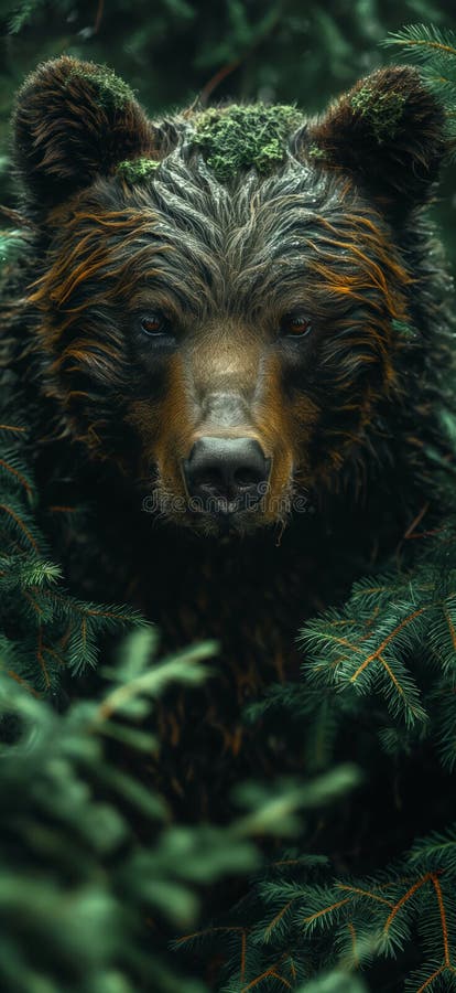 Bear Wallpaper. Bear Poster Stock Illustration - Illustration of cover ...