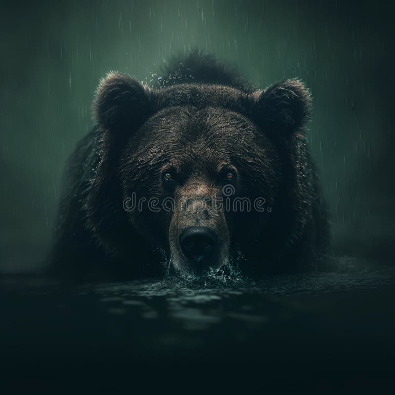 Bear Wallpaper. Bear Poster Stock Illustration - Illustration of ...