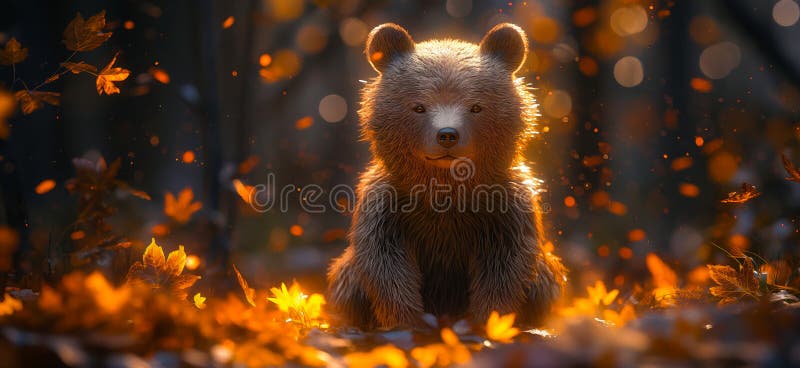 Bear Wallpaper. Bear Poster Stock Illustration - Illustration of ...