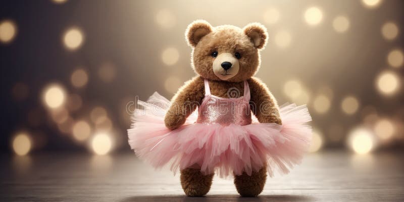 A Bear Wearing Ballet Slippers and a Tutu, Ready for a Dance. Stock ...