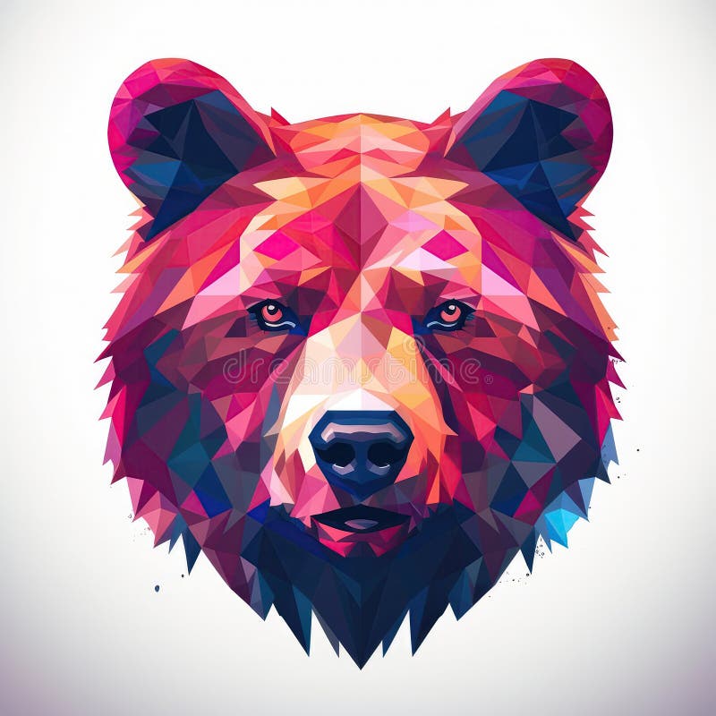 Bear on White Background Logo. Generative AI Stock Illustration ...