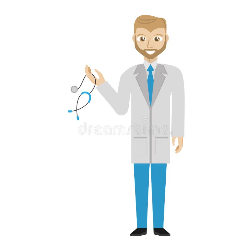 Beard Doctor Avatar Solid Icon. Medical Faceless Vector Illustration ...