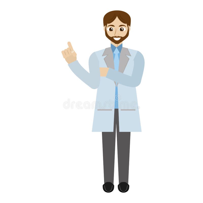 Beard Doctor Male Professional Work Stock Illustration - Illustration ...
